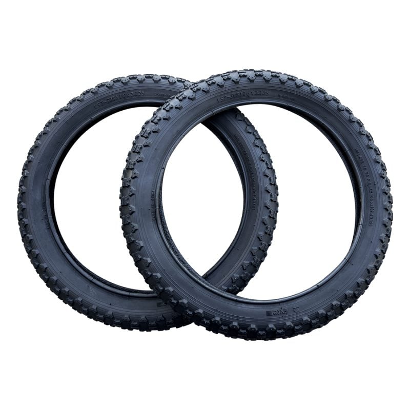 AirPro BMX Freestyle Kids Bike Tyres 16 x 2.125 (57-305) Black (2 Pack ...