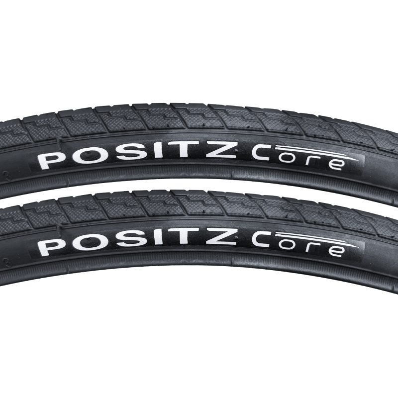 Positz Core Anti-Puncture Road Bike Tyres 700 x 25c (25-622) Black (2 ...