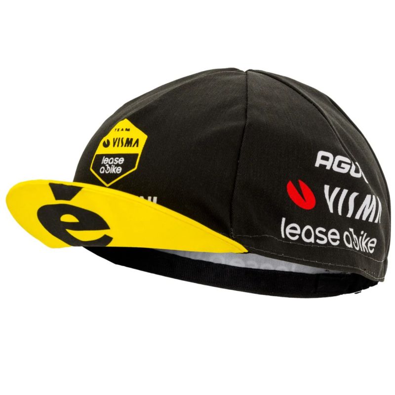 Visma Lease a Bike Team Cycling Cap - Black/Yellow | Mr Cycling World
