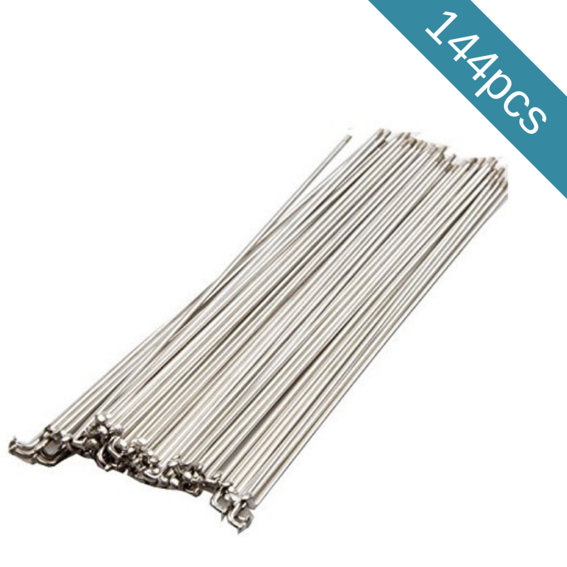 Standard J Bend Bike Spokes – UCP, Silver, 14G/2mm (Bulk Buy 144 Pack ...